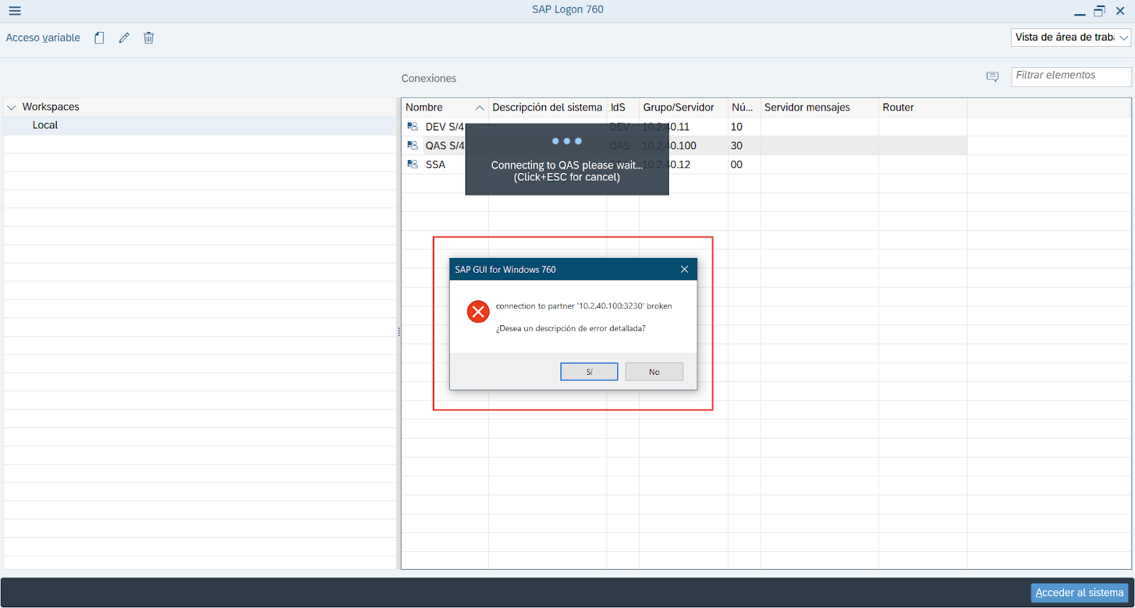 Artículo: Iniciar sesión en SAP GUI