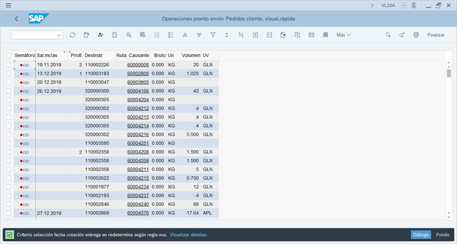 Artículo: Crear entregas en masivo - VL10A, VL10B, VL10C, VL10D, VL10G ...