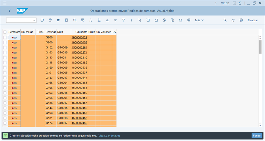 Artículo: Crear entregas en masivo - VL10A, VL10B, VL10C, VL10D, VL10G ...