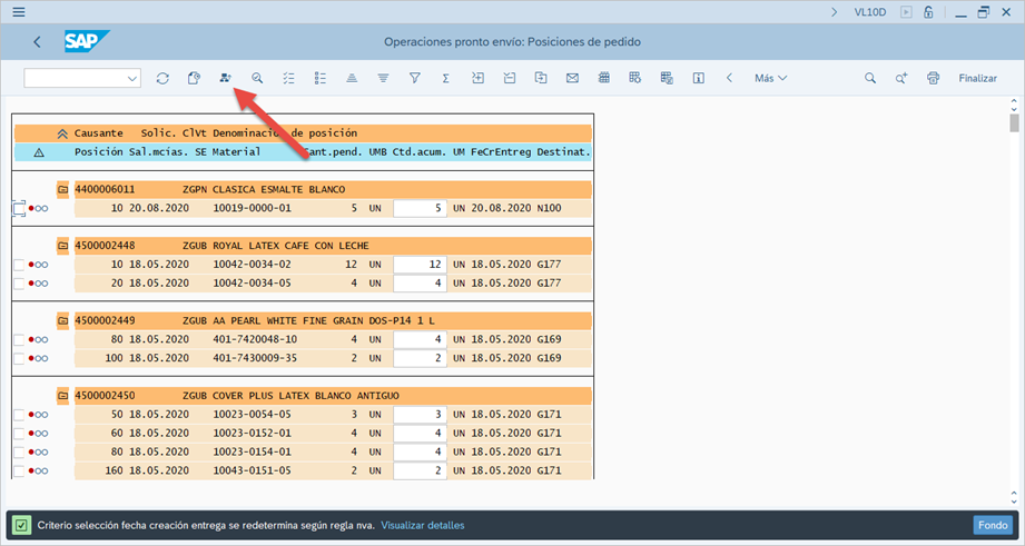Artículo: Crear entregas en masivo - VL10A, VL10B, VL10C, VL10D, VL10G ...