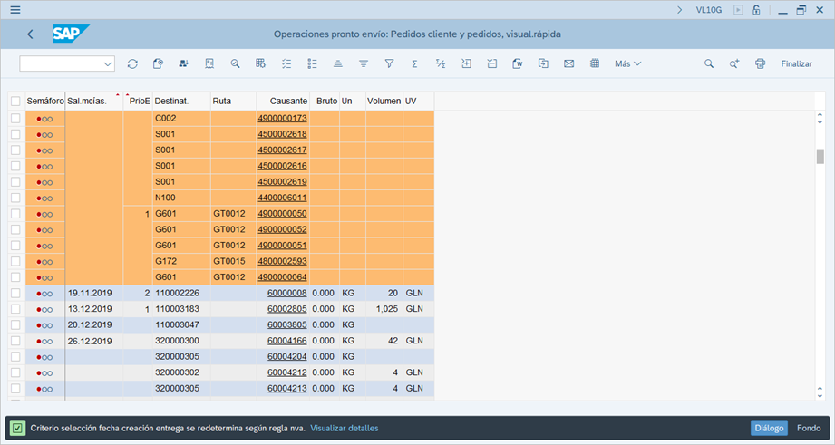 Artículo: Crear entregas en masivo - VL10A, VL10B, VL10C, VL10D, VL10G ...