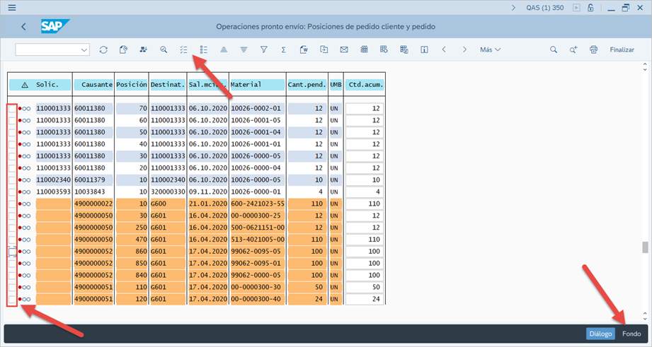Artículo: Crear entregas en masivo - VL10A, VL10B, VL10C, VL10D, VL10G ...