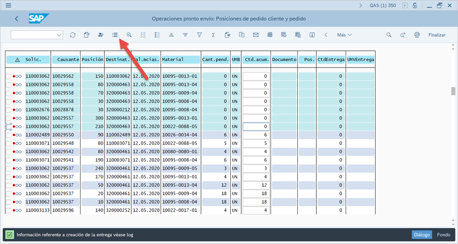 Artículo: Crear entregas en masivo - VL10A, VL10B, VL10C, VL10D, VL10G ...