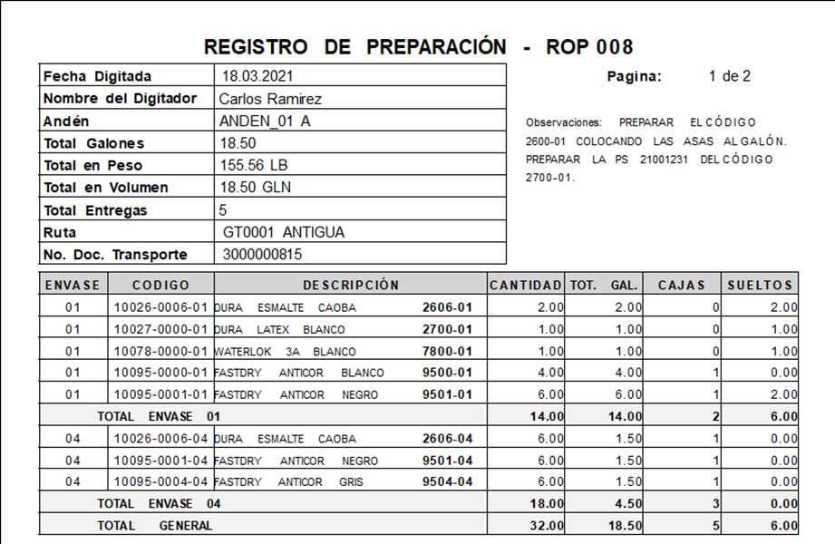 Artículo: Gestión de documento de transporte - VT02N
