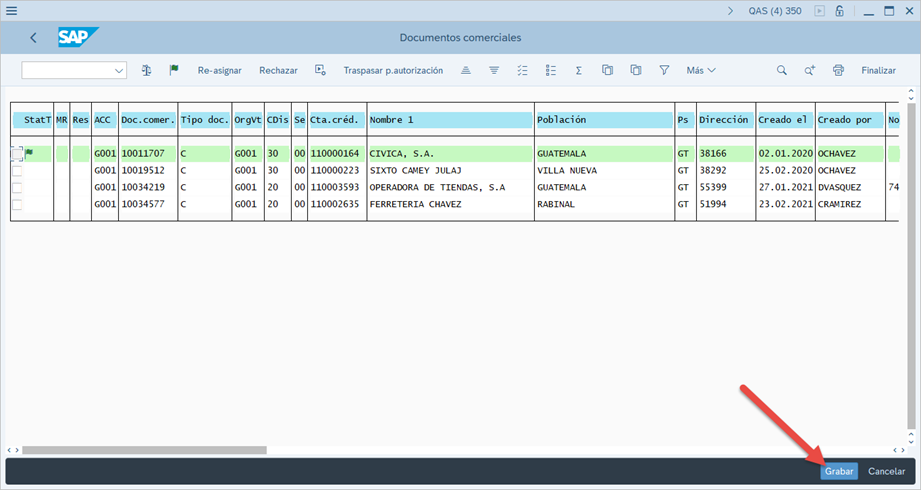 Artículo: Liberar pedido retenido por créditos - VKM1