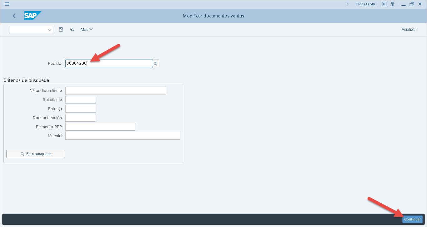 Artículo: Rechazar pedido de ventas - VA02