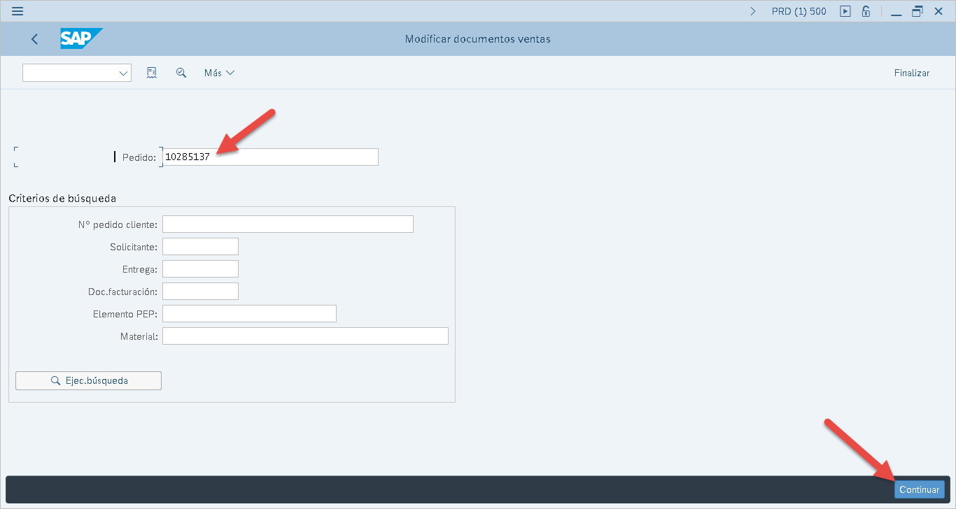 Artículo: Liberar/autorizar pedido MTO - VA02