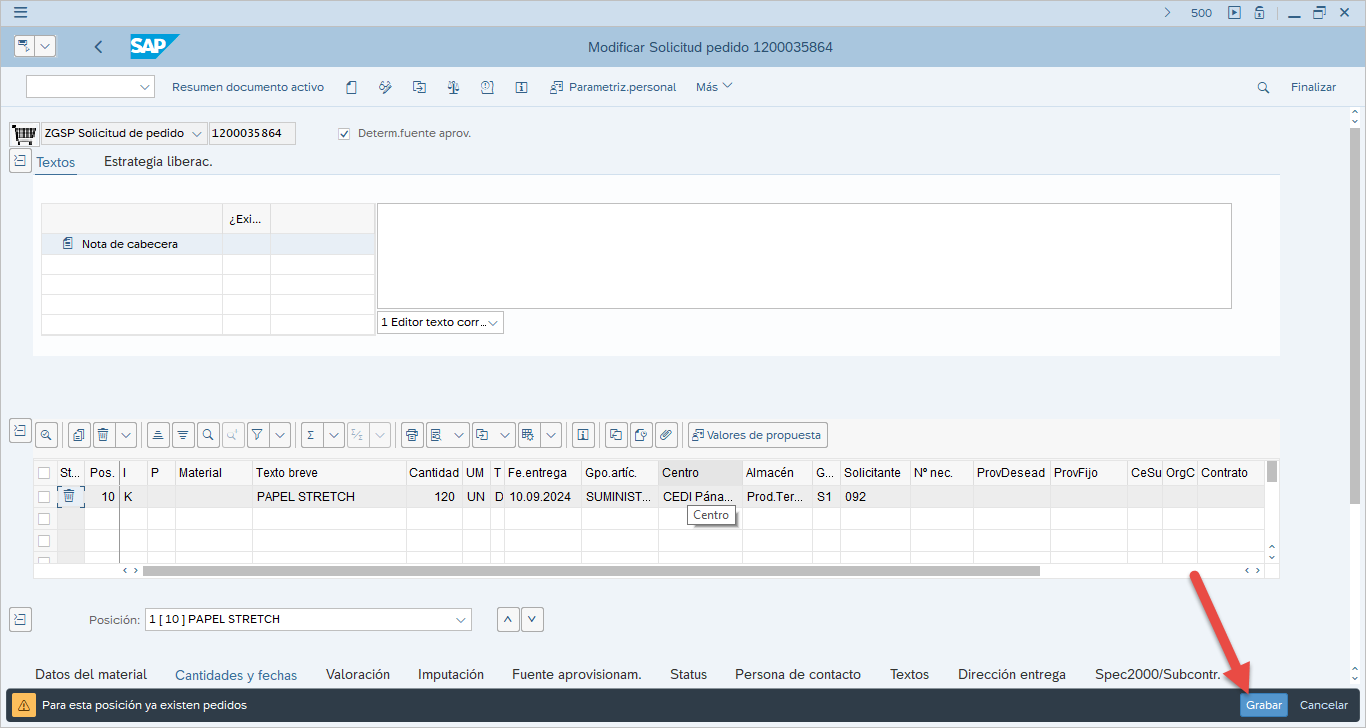 Artículo: Borrar solicitud de pedido de compras - ME52N