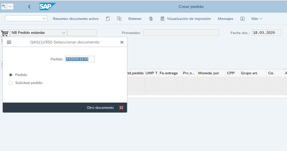 Artículo: Creación y Tipos de Pedido - ME21N