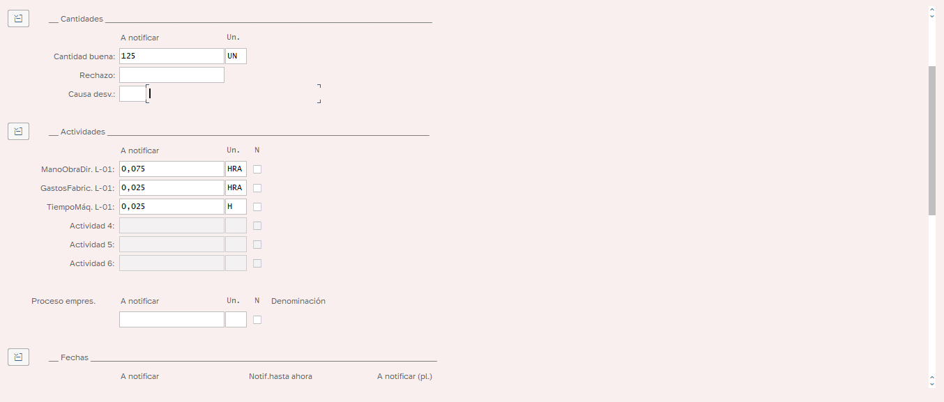 Artículo: Notificar orden y dar salida a componentes - COR6N