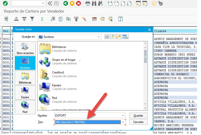 Artículo: Reiniciar parámetros de exportar reportes en SAP GUI